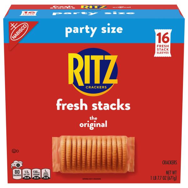 RITZ RITZ Fresh Stacks Original Crackers, Party Size, Travel Snacks, 23 ...