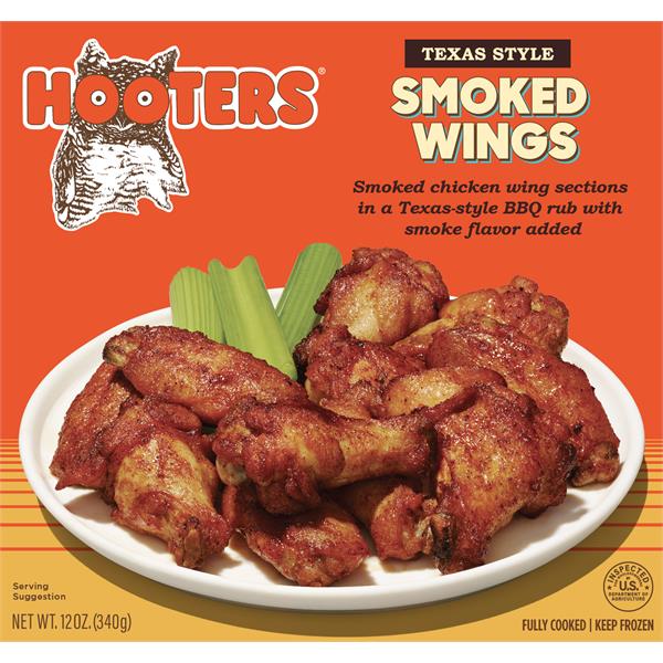 Hooters Dry Rub SMOKED WINGS, smoked chicken wing sections in a Texas ...