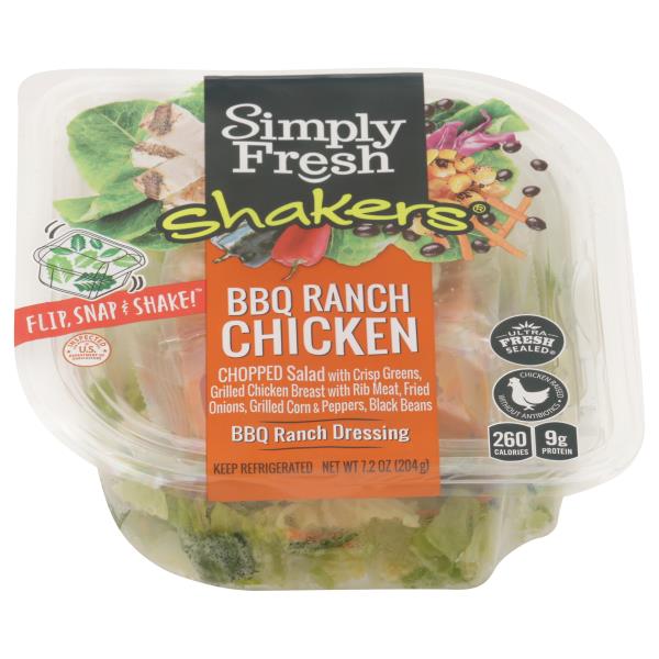 Simply Fresh Shakers Chopped Salad, BBQ Ranch Chicken | Publix Super ...