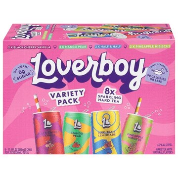 Loverboy Hard Tea, Sparkling, Variety Pack | Publix Super Markets