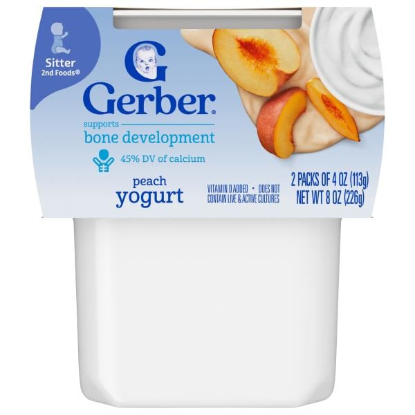 Gerber Snacks for Baby Yogurt Blends Snack, Peach, Sitter (2nd Foods ...