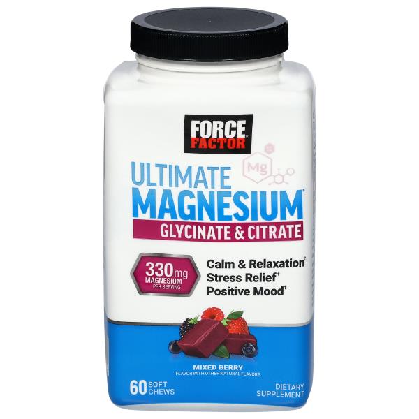 Force Factor Ultimate Magnesium, 330 mg, Soft Chews, Orange Creamsicle | Publix Super Markets