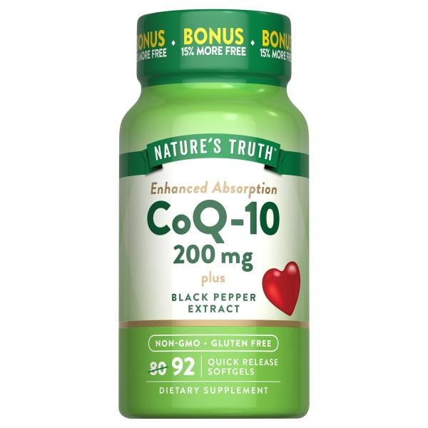 Nature's Truth Nature’s Truth Co-Q-10 200mg 80 + 12 Softgels | Publix ...
