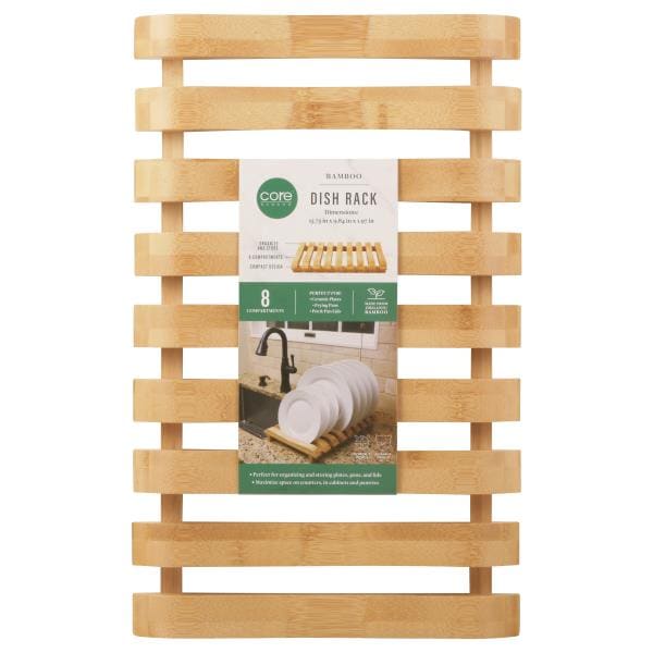 Core Bamboo Dish Rack, Bamboo, 8 Compartments | Publix Super Markets