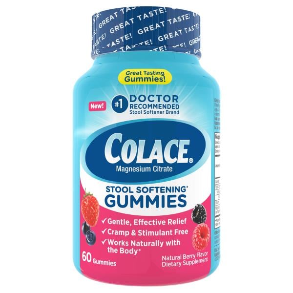 Colace Stool Softening, Gummies, Natural Berry Flavor | Publix Super ...