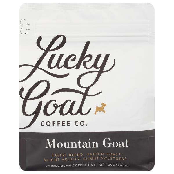 Lucky Goat Coffee Co. Coffee, Whole Bean, Medium Roast, Mountain Goat ...