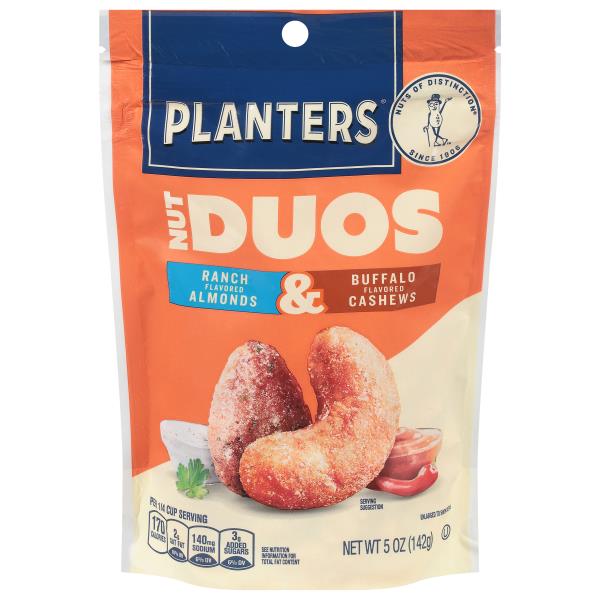 Planters Nut Duos Almonds & Cashews, Ranch/Buffalo Flavored | Publix ...