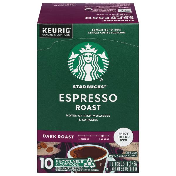 Starbucks Coffee, 100% Arabica, Ground, Dark Roast, Espresso Roast, K ...