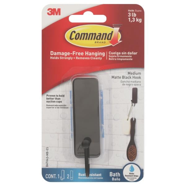 Command Hook, Matte Black, Medium | Publix Super Markets