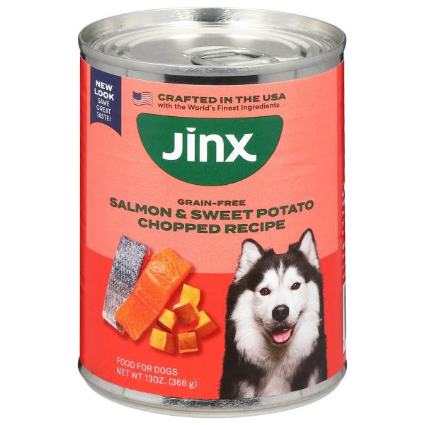 Jinx Dog Food, Salmon & Sweet Potato Chopped Recipe, Grain-Free ...