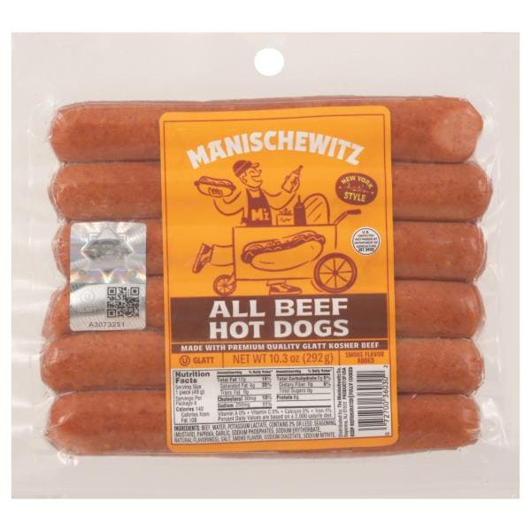 Manischewitz Hot Dogs, All Beef | Publix Super Markets