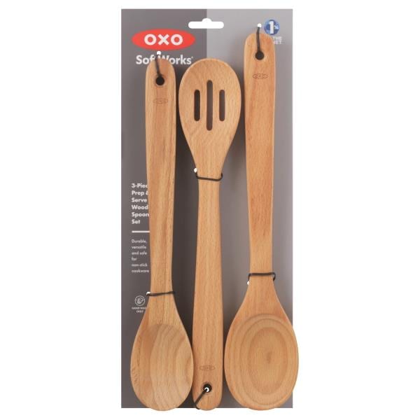 Oxo Softworks Spoon Set, Wooden, 3-Piece, Prep & Serve | Publix Super ...