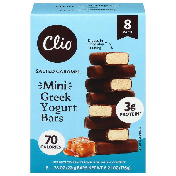Clio Yogurt Bars, Salted Caramel, Greek, Mini | Publix Super Markets