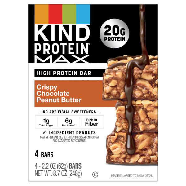 Kind Protein Max High Protein Bar, Crispy Chocolate Peanut Butter ...