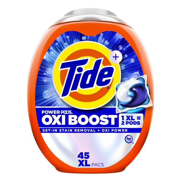 Tide Oxi Boost Power PODS Laundry Detergent Pacs, 45 Count | Publix ...