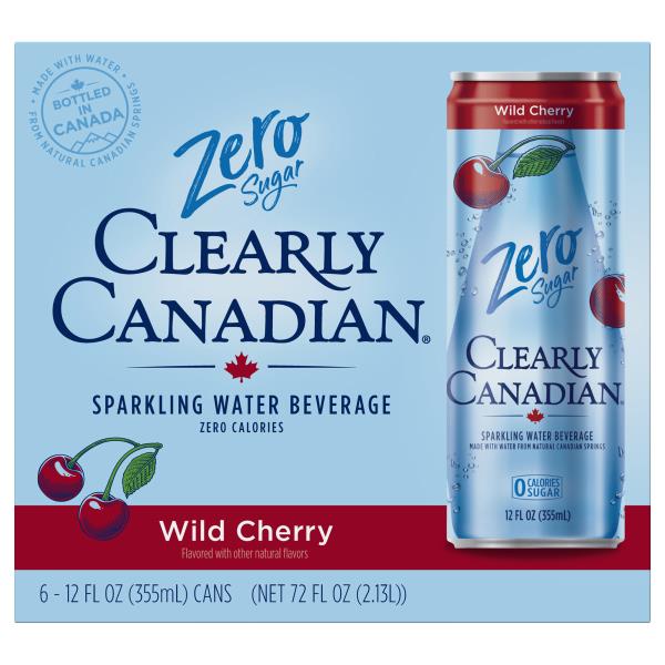 Clearly Canadian Sparkling Water Beverage, Zero Sugar, Wild Cherry | Publix Super Markets