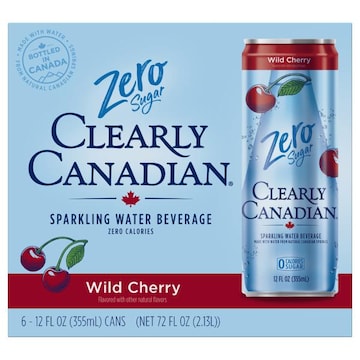 Clearly Canadian Sparkling Water Beverage, Zero Sugar, Wild Cherry | Publix Super Markets