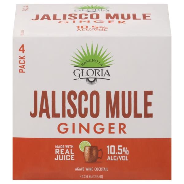 Rancho La Gloria Agave Wine Cocktail, Jalisco Mule, Ginger, 4 Pack ...