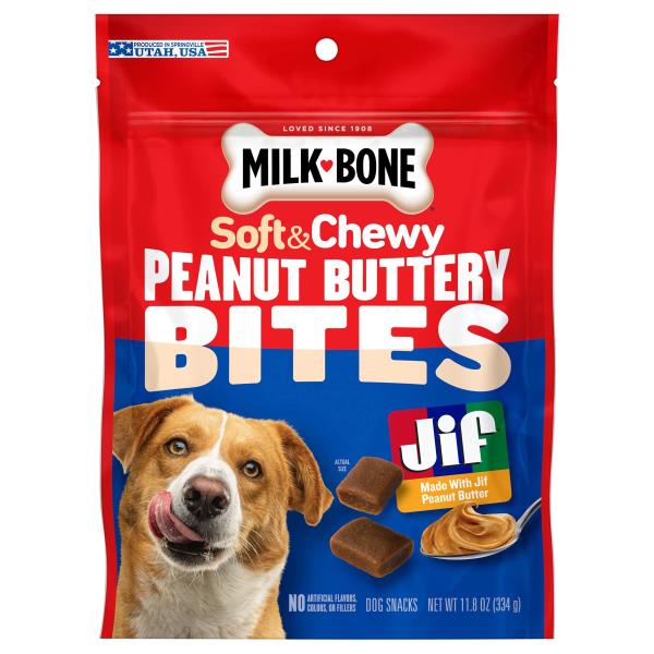 Milk-Bone Soft & Chewy Peanut Buttery Bites Dog Snacks | Publix Super ...