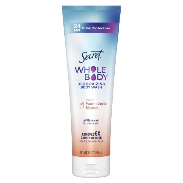 Secret Secret Deodorizing Body Wash, Peach & Vanilla, 8oz | Publix ...