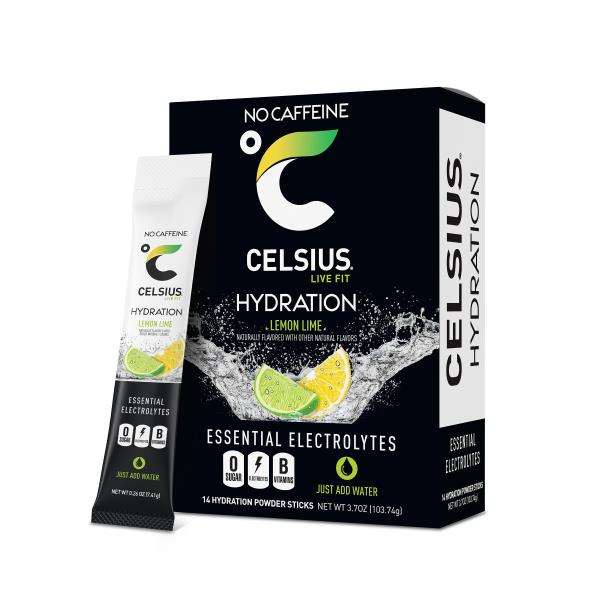 Celsius Hydration Lemon Lime Flavor, Essential Electrolyte Packets ...