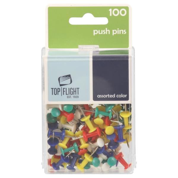 Top Flight Push Pins, Assorted Color | Publix Super Markets