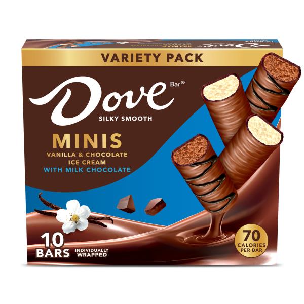 Dove Ice Cream Bars, Vanilla & Chocolate, Minis, Variety Pack | Publix ...