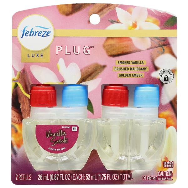 Febreze Plug Scented Oil Refill, Luxe, Vanilla Suede | Publix Super Markets
