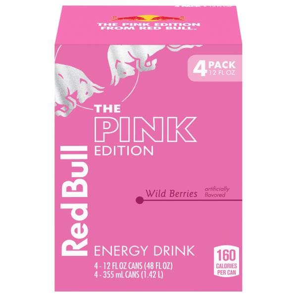 Red Bull The Pink Edition Energy Drink, Wild Berries, 4 Pack | Publix ...