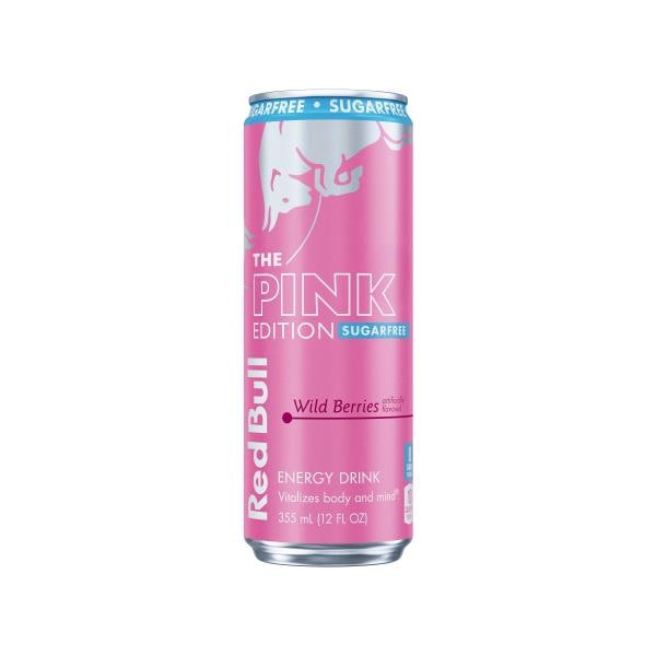 Red Bull Pink Edition Sugar Free Energy Drink, Wild Berries, 12 fl. oz ...