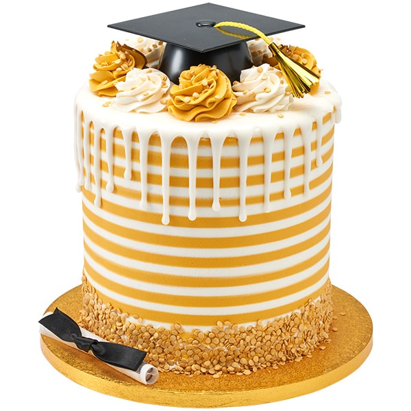 School Pride Gold Sprinkle Towering Tier Cake | Publix Super Markets