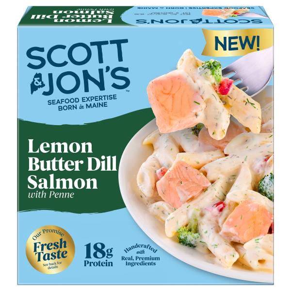 Scott & Jon's Lemon Butter Dill Salmon Pasta Bowl 9.6 oz Frozen Meal ...