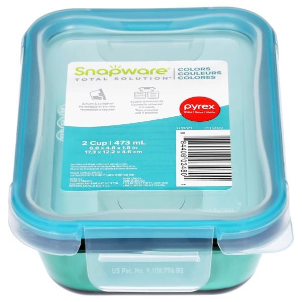Snapware Total Solution 2 Cup Colors Glass Food Storage Container ...