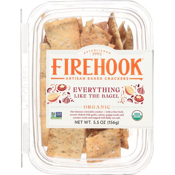 Firehook Artisan Baked Crackers, Organic, Everything Like the Bagel ...
