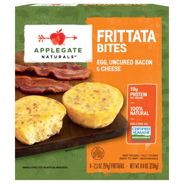 Applegate Uncured Bacon & Cheese Egg Frittatas Bites | Publix Super Markets