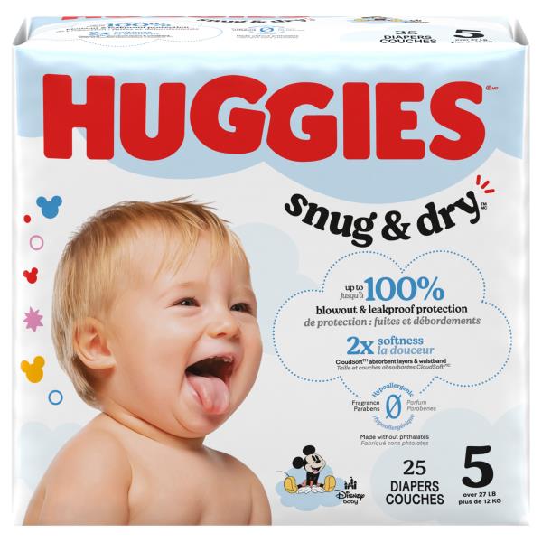 Huggies Snug & Dry Diapers, Disney Baby, 5 (over 27 lb) | Publix Super ...