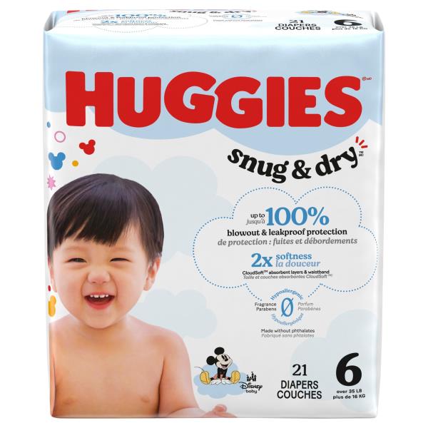 Huggies Snug & Dry Diapers, Disney Baby, 6 (Over 35 LB) | Publix Super ...