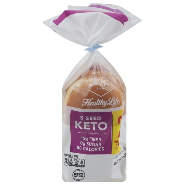 Lewis Bake Shop Healthy Life Burger Buns, Keto, 5 Seed | Publix Super ...