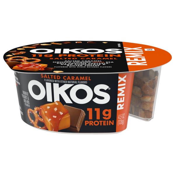 Oikos Remix Nonfat Salted Caramel Yogurt & Mix-Ins | Publix Super Markets