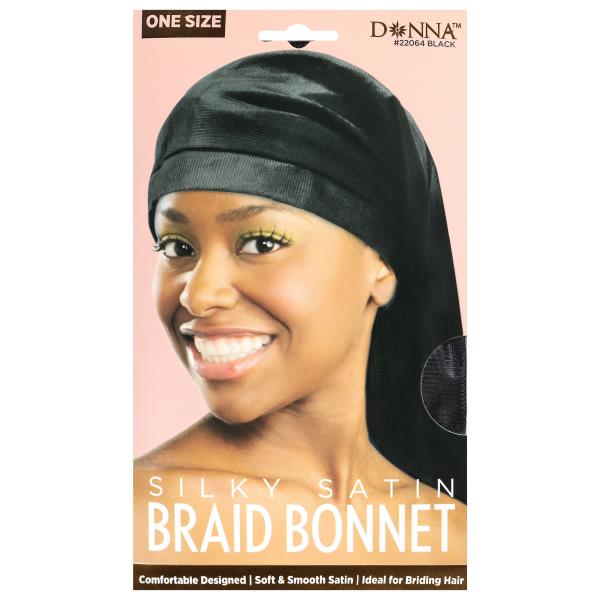 Donna Black Silky Satin Braid Bonnet | Publix Super Markets