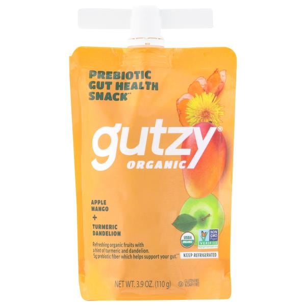 Gutzy Organic Apple Mango + Turmeric Dandelion Prebiotic Gut Health ...