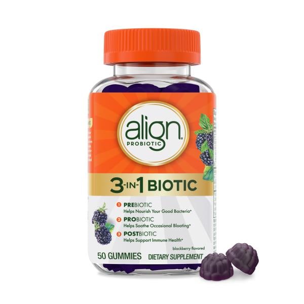 Align Probiotic 3-in-1 Gummies Blackberry Flavored Biotic | Publix ...