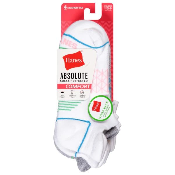 Hanes Womens No Show Tab Comfort Socks | Publix Super Markets