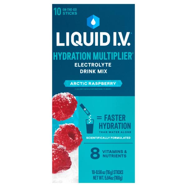 Liquid I.V. Hydration Multiplier Arctic Raspberry Electrolyte Drink Mix ...