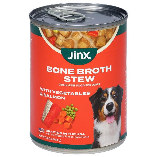 Jinx Grain-Free Bone Broth Stew Food for Dogs with Chicken & Vegetables ...