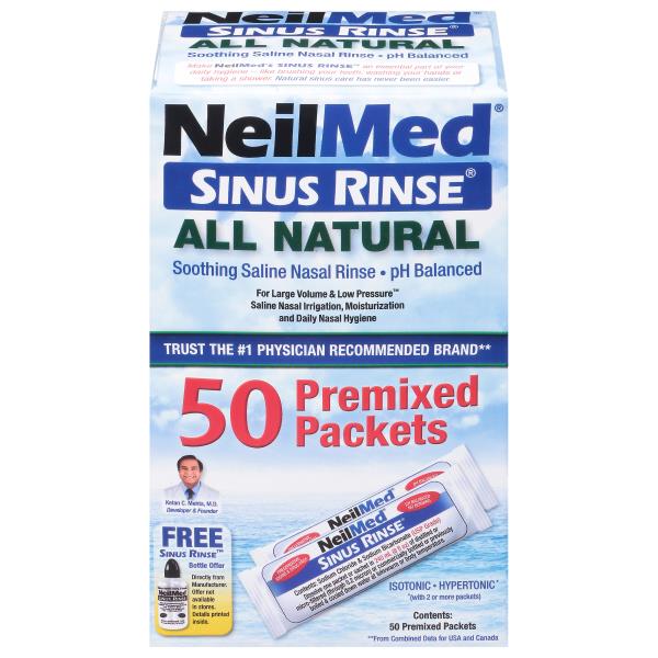 NeilMed Sinus Rinse, All Natural, Premixed Packets | Publix Super Markets