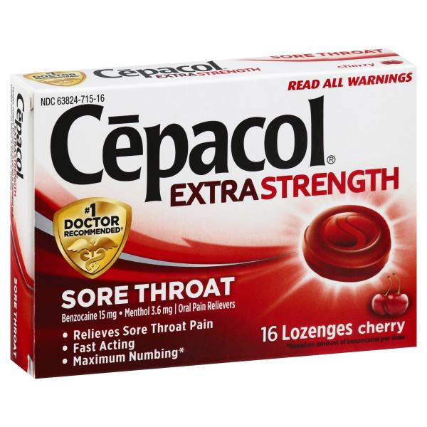 Cepacol Sore Throat, Extra Strength, Cherry, Lozenges | Publix Super ...