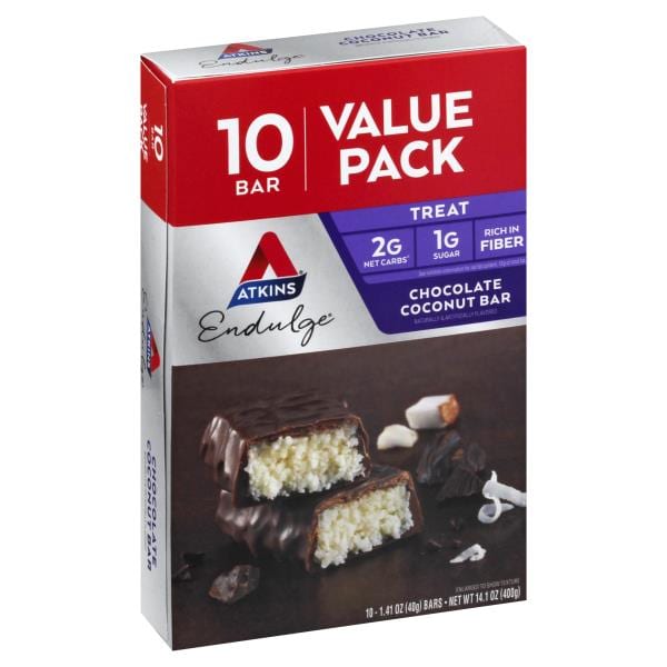 Atkins Endulge Treat Bar, Coconut Chocolate, Value Pack | Publix Super ...