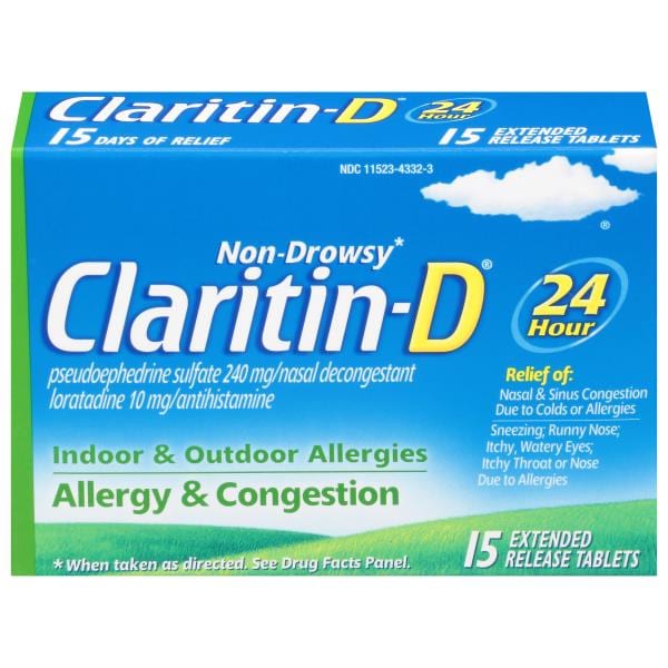 Claritin Allergy & Congestion, 24 Hour, Non-Drowsy, Tablets | Publix ...
