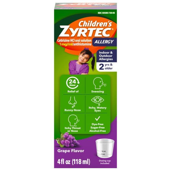 Zyrtec Children's Grape Flavor 1 mg/ml Allergy | Publix Super Markets
